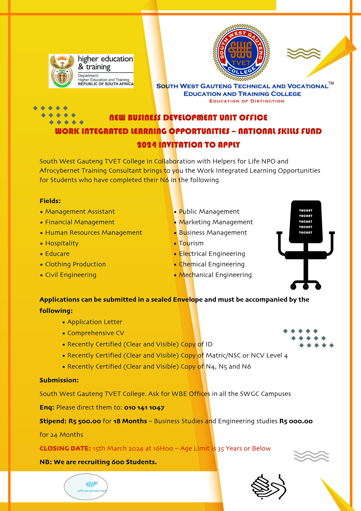 Work Integrated Learning Opportunity – SWGC – Welcome