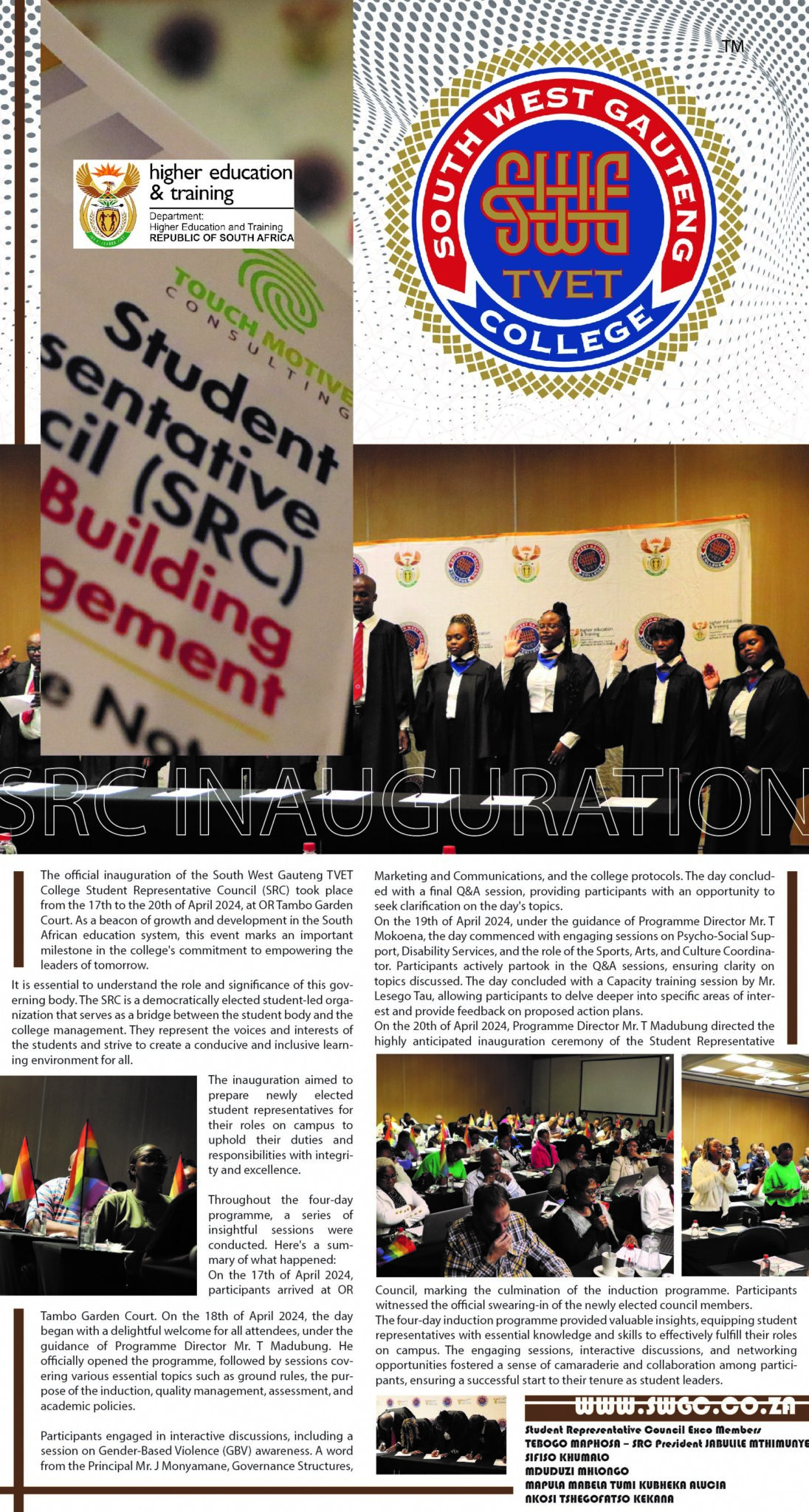 Student Representative Council – SWGC – Welcome