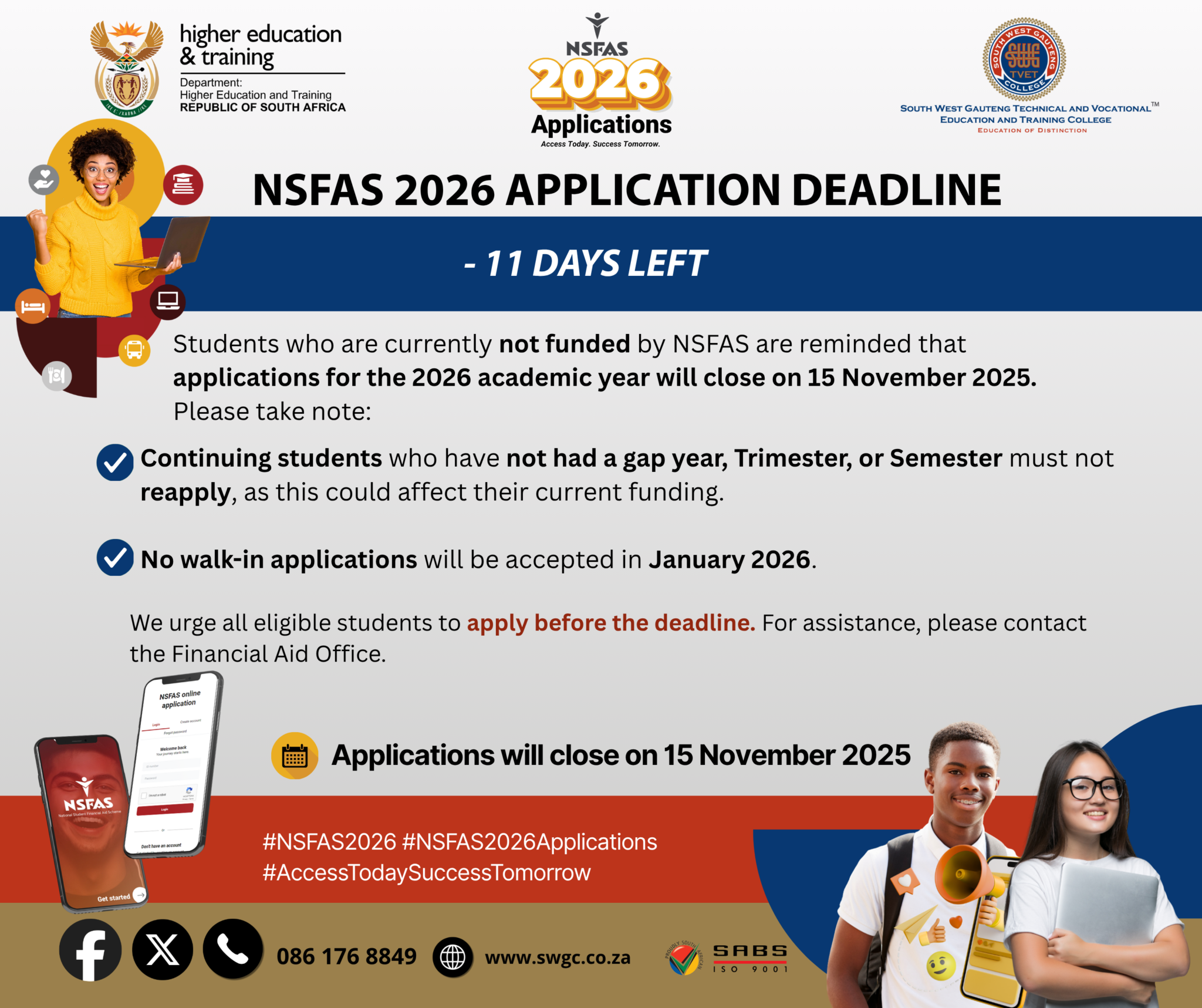 NSFAS – SWGC – Welcome